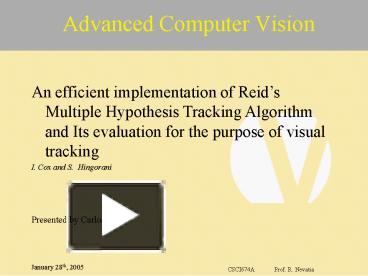 PPT – Advanced Computer Vision PowerPoint presentation | free to view ...
