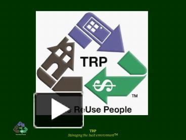 PPT – TRP PowerPoint presentation | free to view - id: 14b990-ZDMzM