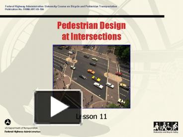 PPT – Pedestrian Design at Intersections PowerPoint presentation | free ...