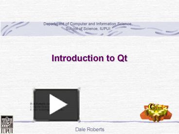 Introduction to Qt presentation | free to view