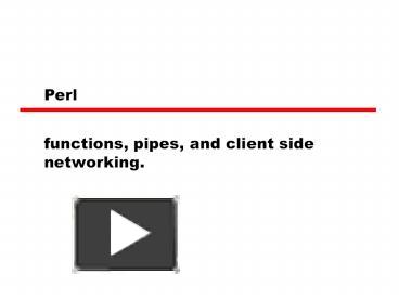 PPT – Perl PowerPoint presentation | free to download - id: 14bd4e-ODU3M