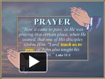 PRAYER presentation | free to view