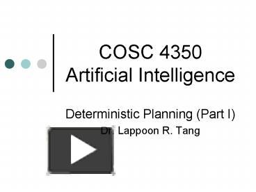 PPT – COSC 4350 Artificial Intelligence PowerPoint presentation | free ...