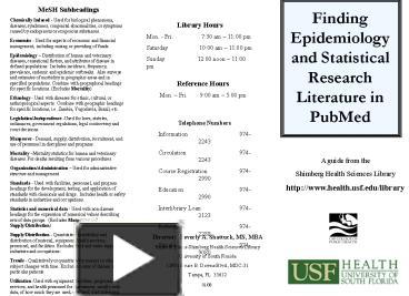 MeSH Subheadings presentation | free to view