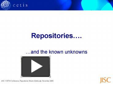Repositories' presentation | free to download