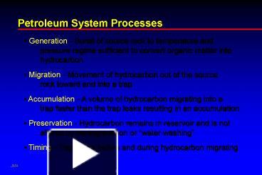 Petroleum System Processes presentation | free to view