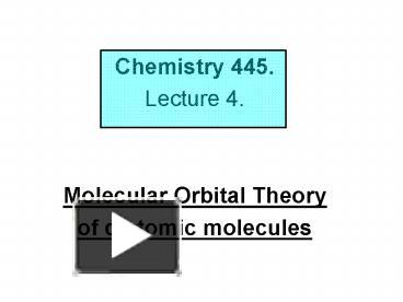 Chemistry 445' presentation | free to view