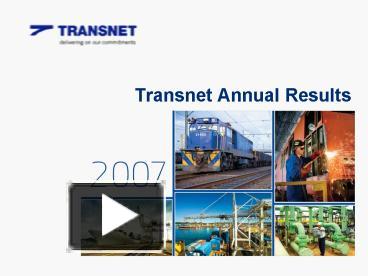 PPT – Transnet Annual Results PowerPoint presentation | free to view ...