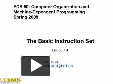 The Basic Instruction Set presentation | free to view