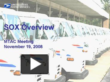 PPT – SOX Overview PowerPoint presentation | free to view - id: 14ce32 ...