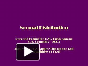 PPT – Normal Distribution PowerPoint presentation | free to download ...