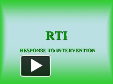 RTI presentation | free to view