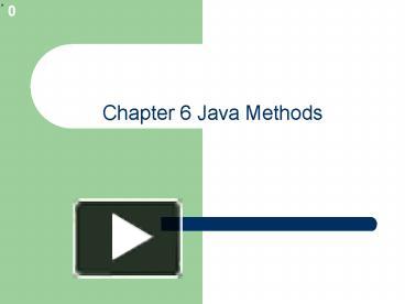 PPT – Chapter 6 Java Methods PowerPoint presentation | free to view ...
