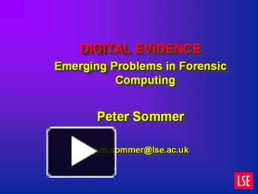 PPT – DIGITAL EVIDENCE PowerPoint presentation | free to download - id ...