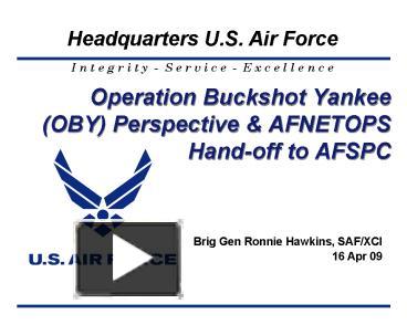 Operation Buckshot Yankee OBY Perspective presentation | free to view
