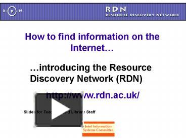 PPT – How to find information on the Internet PowerPoint presentation ...