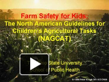 PPT – Farm Safety for Kids: The North American Guidelines for Children ...