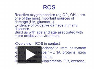 ROS presentation | free to view