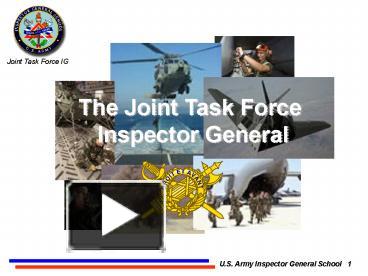 The Joint Task Force presentation | free to view