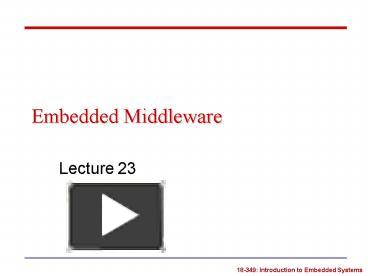 Embedded Middleware presentation | free to download