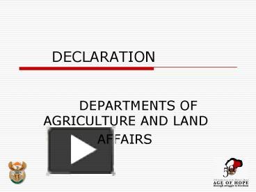PPT – DECLARATION PowerPoint presentation | free to view - id: 14daf4-MzE0N