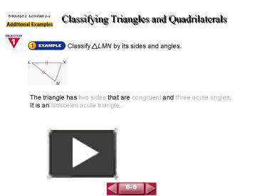 Classifying Triangles and Quadrilaterals presentation | free to view