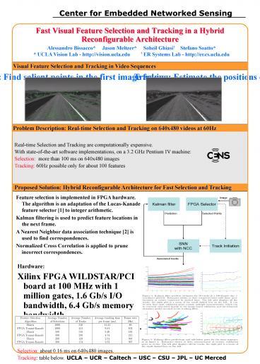 PPT – Fast Visual Feature Selection and Tracking in a Hybrid ...