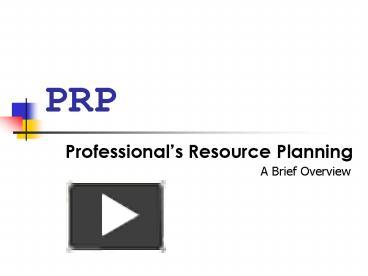 PRP presentation | free to view
