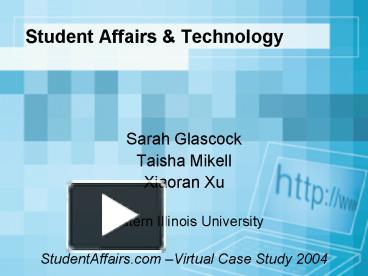 Student Affairs presentation | free to view