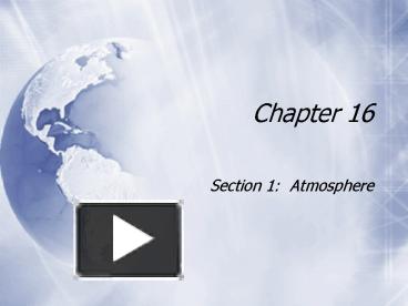 PPT – Section 1: Atmosphere PowerPoint presentation | free to view - id ...