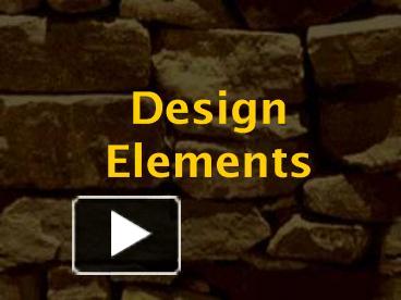 PPT – Design Elements PowerPoint presentation | free to view - id ...