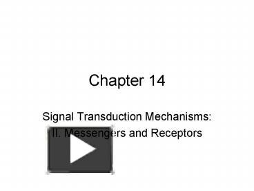 PPT – Signal Transduction Mechanisms: PowerPoint presentation | free to ...