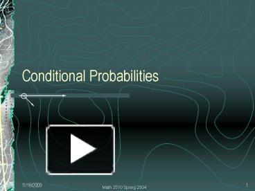 PPT – Conditional Probabilities PowerPoint presentation | free to view ...