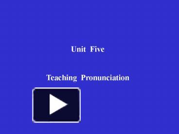 PPT – Unit Five PowerPoint presentation | free to view - id: 14ea34-ZjQwN