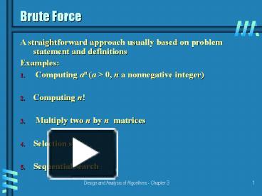 PPT – Brute Force PowerPoint presentation | free to download - id ...