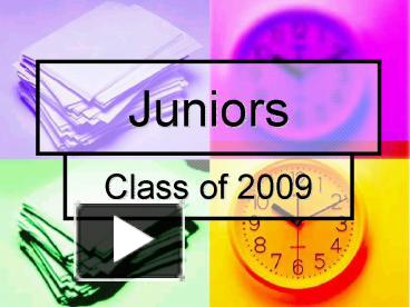 PPT – Juniors PowerPoint presentation | free to view - id: 14f103-ZDc1Z