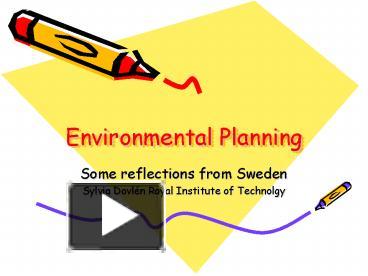 Environmental Planning presentation | free to view