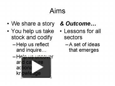 PPT – Aims PowerPoint presentation | free to view - id: 14fd43-ZmUwZ