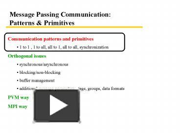 PPT – Message Passing Communication: PowerPoint presentation | free to ...