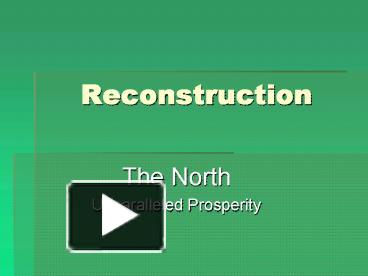 Reconstruction presentation | free to view