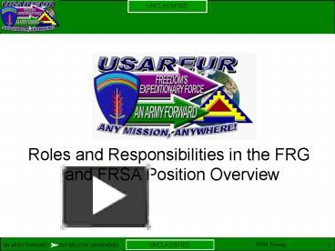 PPT – Roles and Responsibilities in the FRG and FRSA Position Overview ...