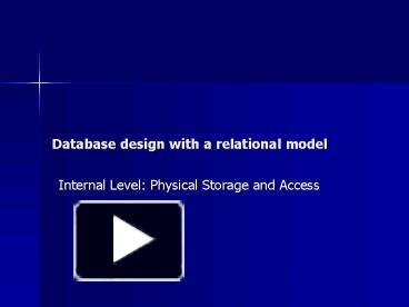 PPT – Database design with a relational model PowerPoint presentation ...