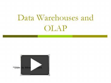 PPT – Data Warehouses and OLAP PowerPoint presentation | free to ...