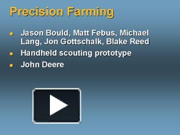 Precision Farming presentation | free to view
