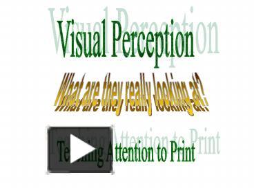 PPT – Visual Perception (The diagonal lines are parallel.) PowerPoint ...