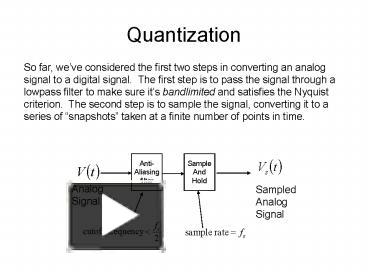 Quantization presentation | free to view