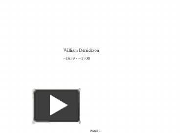 William Derrickson presentation | free to download