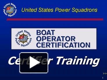 PPT – United States Power Squadrons PowerPoint presentation | free to ...