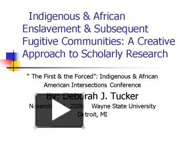 PPT – Indigenous PowerPoint presentation | free to view - id: 151400-YTkwM