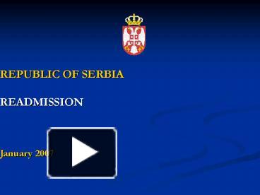 REPUBLIC OF SERBIA presentation | free to view